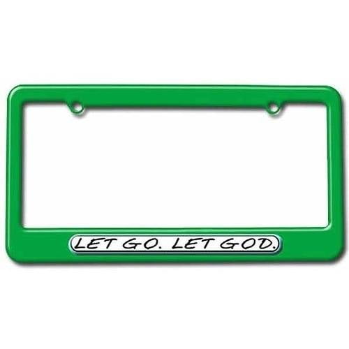 Let Go Let God, Religious Spiritual License Plate Tag Frame, Multiple ...