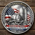 25th Anniversary 911 Firefighter Commemorative Coin, Alloy Honor ...