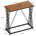 36" Rectangular Counter Height Bar Table with Wood Grain Top, Multi ...