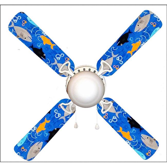 888 Cool Fans F42-0001038 42 in. Fish Frenzy Swimming Shark 4-Blades ...