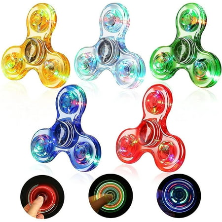 Fidget Spinners 5 Pack, Led Light Up Fidget Toys For Kids Adults, Bag ...