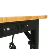 Aukfa Adjustable Workbench, 48" Heavy-Duty Worktable with Power Outlets ...