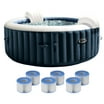 "Intex PureSpa Plus Portable Inflatable Jet Hot Tub, 77x28"", w/ LED ...