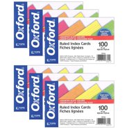 Oxford View Front Spiral Index Cards 3" x 5" Poly Cover, Pack of 6 ...
