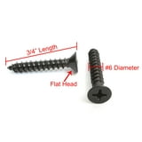 Bolt Dropper #6 x 3/4 Inch Wood Screws, Pack of 100 - Xylan Coated Stainless Steel Flat Head ...