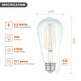 Better Homes & Gardens Vintage Dimmable Soft White LED Bulb 6.5W E26 ...