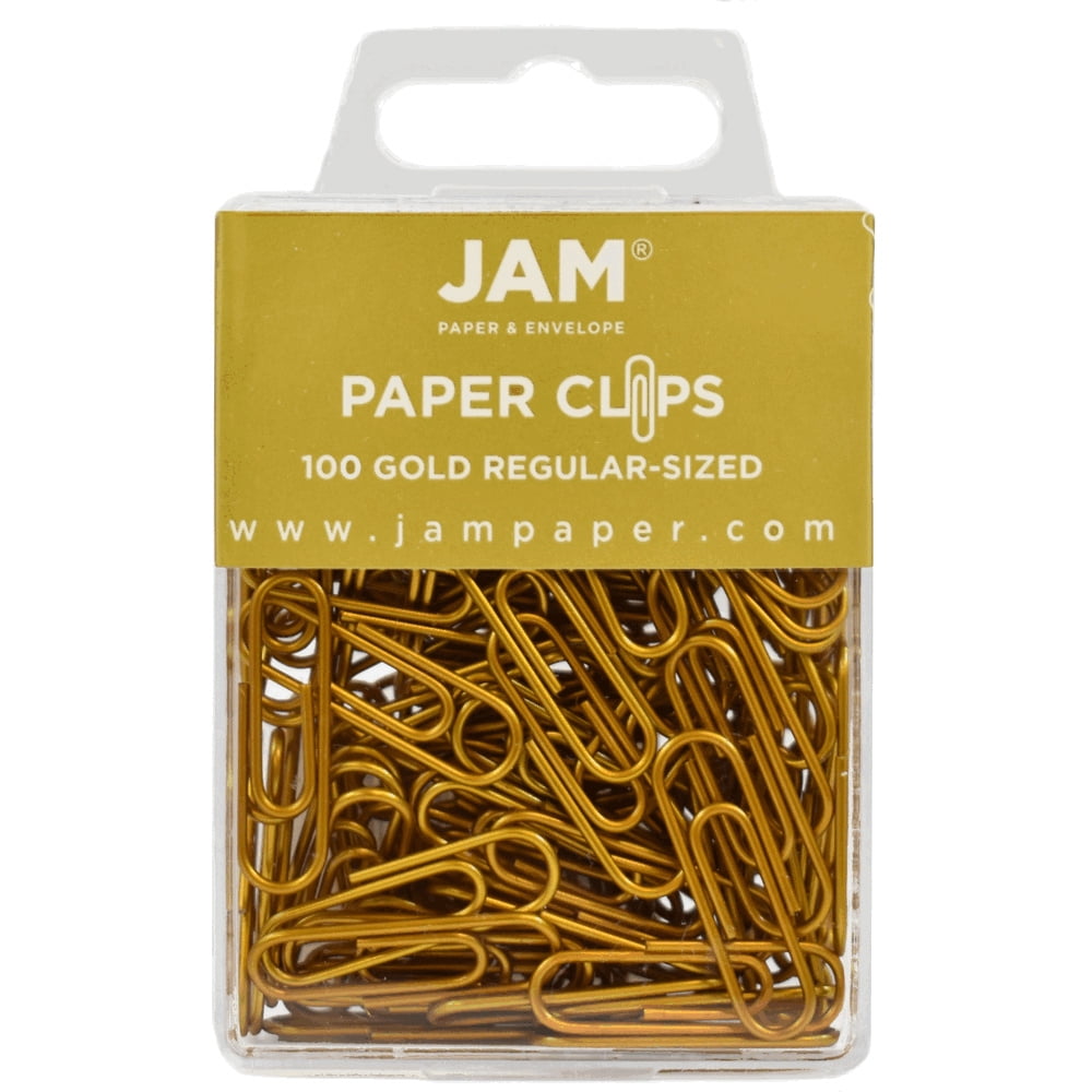 JAM Standard Paper Clips Gold 2 Pack Small 1 Inch Walmart JAM Standard Paper Clips Gold 2 Pack Small 1 Inch Walmart