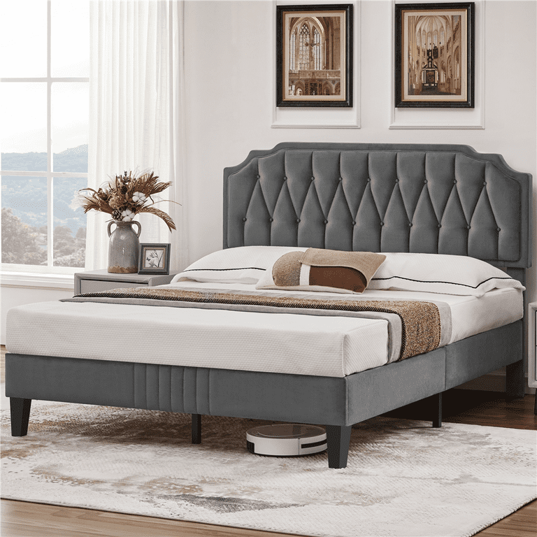 Dark gray upholstered headboard store