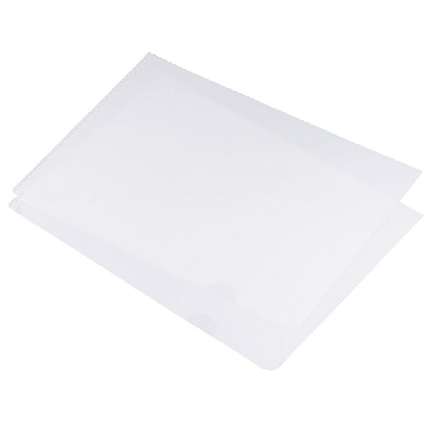 Uxcell A4 Plastic Clear Document Pouch L Type Folders, White 12 Pack ...
