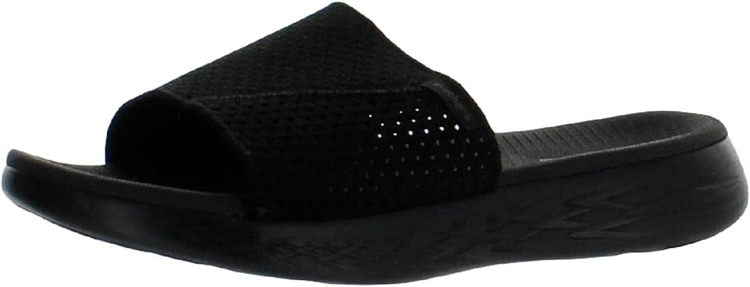 Skechers Women's On The Go 600 Nitto Slide Sandal Black/Black 7 Wide ...