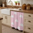 Clouds Cabinet Curtain, Sky Cartoon Pink Sink Skirt for Bathroom, Under ...