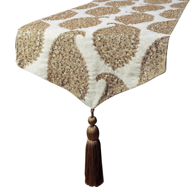 Decorative Gold Table Runner 4 Seater Table Runner (14 x 48 inch ...