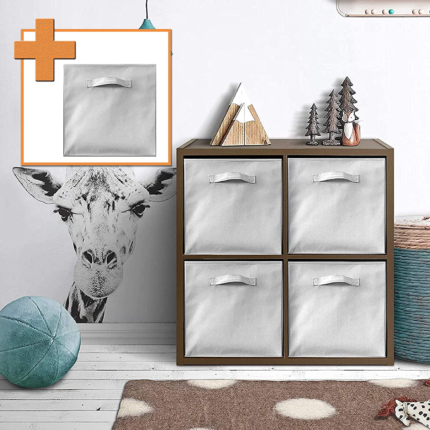 CAPHAUS 2-Cube/4-Cube/6-Cube Extra Thick Exterior Edge, Sturdy Room ...