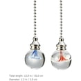 2pcs Ceiling Fan Pull Chain Extension Chains with Decorative Crystals ...