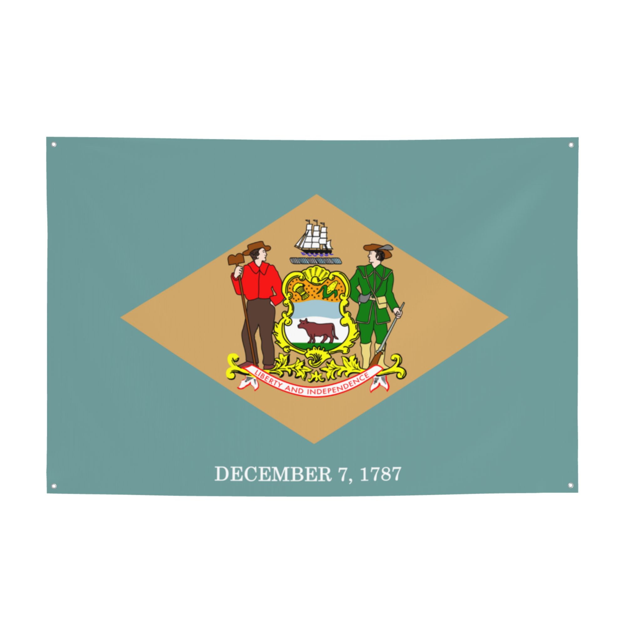 Delaware State Seal Flag Sign Banner, Hanging Banners Backdrop Festive ...
