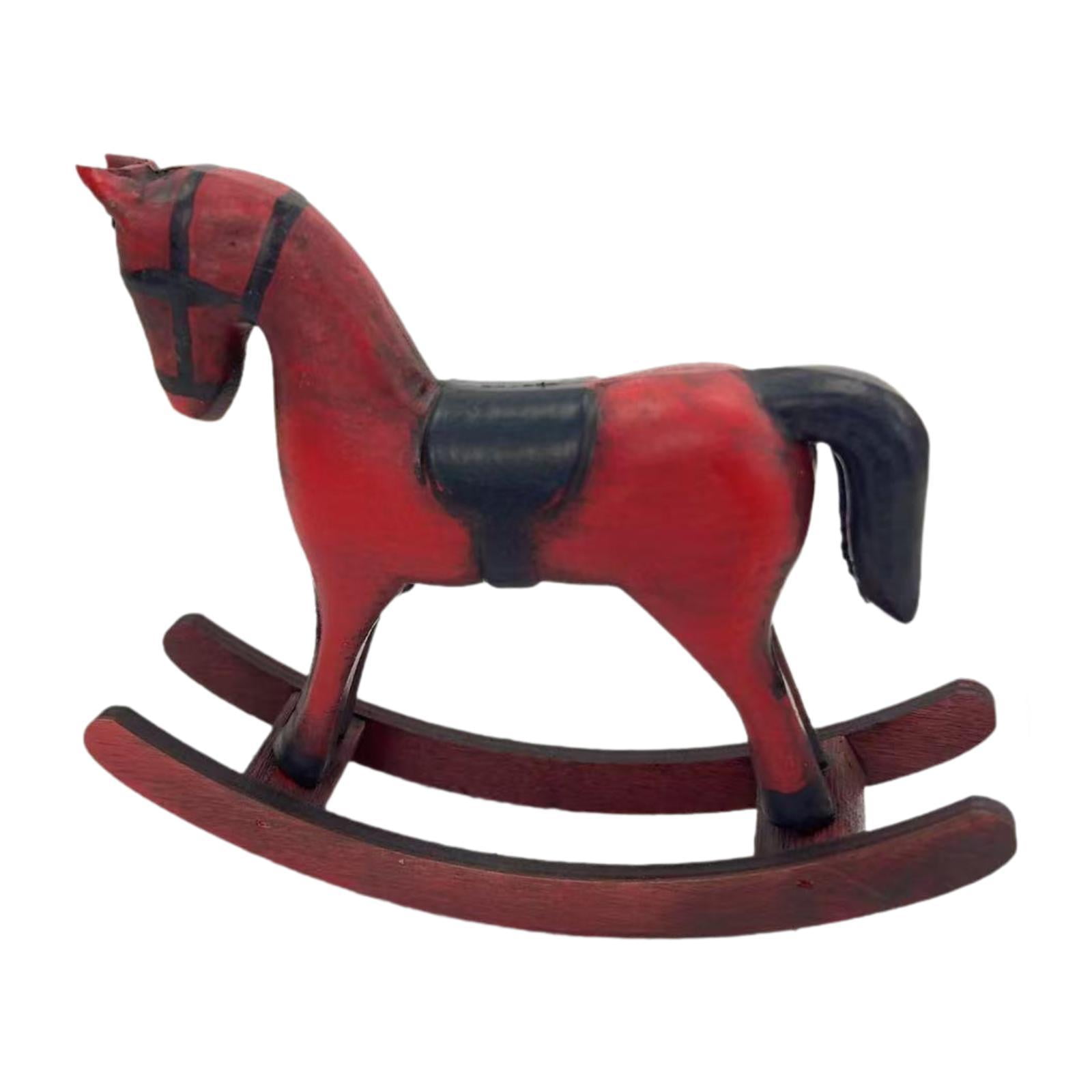 Click here for Simhoa Wooden Rocking Horse Figurine Animal Sculpt... prices
