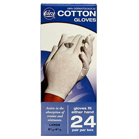 CARA Moisturizing Eczema Cotton Gloves, Extra Large, 24 Pair | Walmart ...
