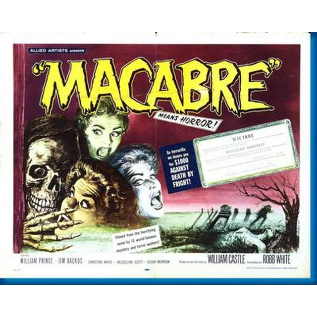 Macabre Movie Poster Art Poster 24x36 Unframed, Age: Adults, Rectangle ...