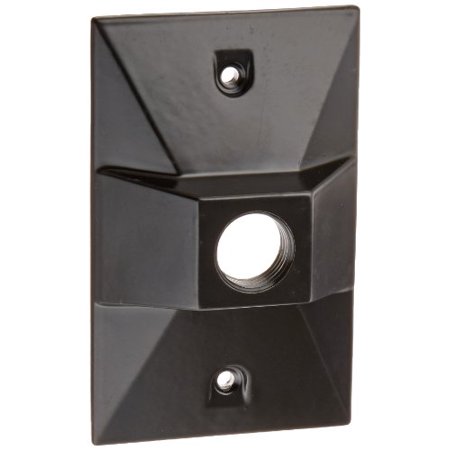 RAB Lighting R14-1B Rectangular Weatherproof Metal Cover with 1 Hole ...