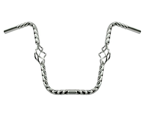 Cage Twisted Handlebar 16" 25.4mm Chrome. Bike handle bar, bicycle ...