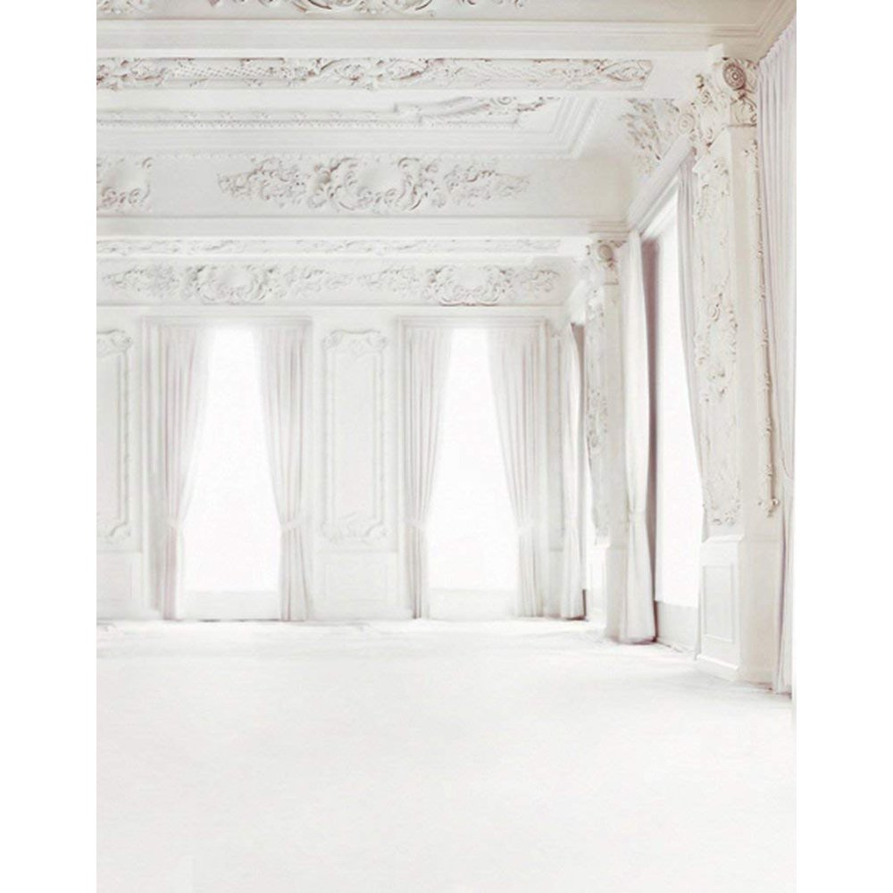 ABPHOTO Polyester 5x7ft Vintage White Room Photography Backdrops Photo ...