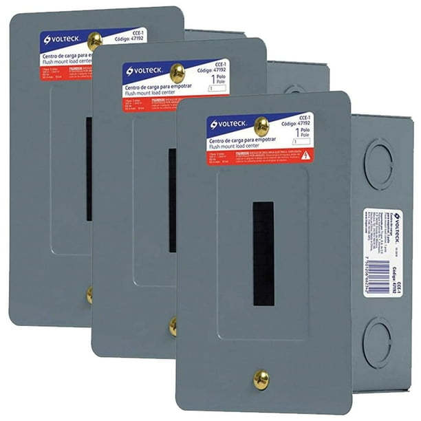 Centro de carga Empotrable VentDepot VoltBox 3Pzas Monofásica 120/240V ...