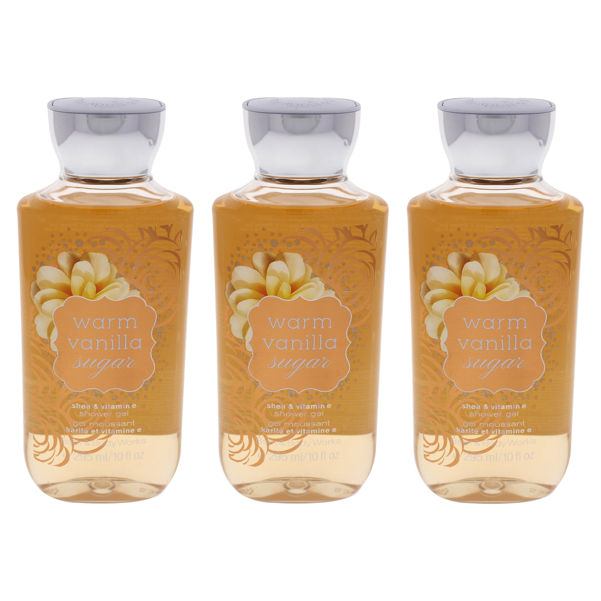 Bath and Body Works Warm Vanilla Sugar - Pack of 3, Shower Gel 10 oz ...