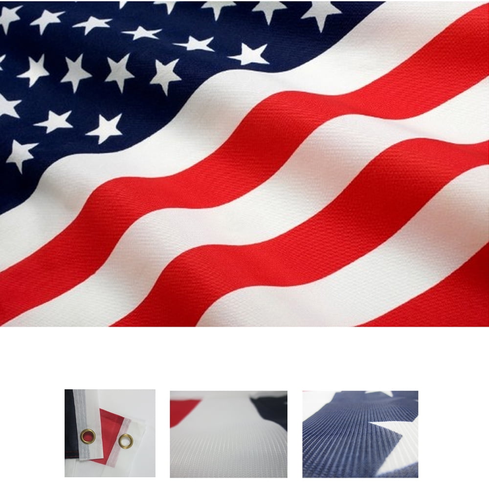 American Flag 3X5 Feet USA Sewn Stripes Brass Grommets Heavy Duty ...