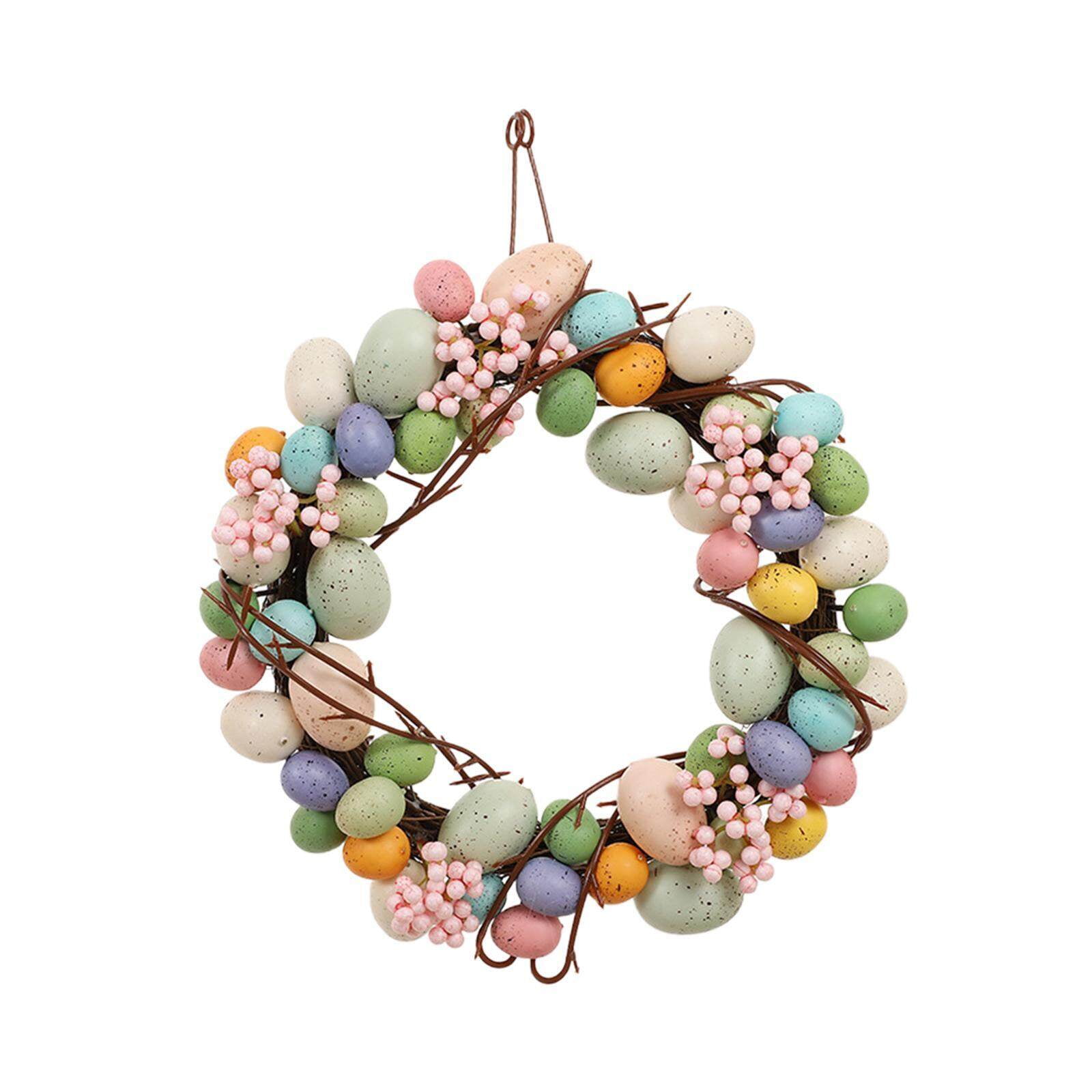 Click here for Becaristey Easter Colorful Egg Wreath Bunny Wall H... prices