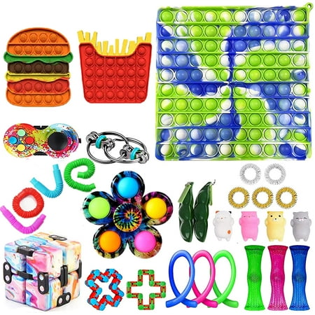 TIK Tok Fidget Packs Anti-Anxiety Tools, Sensory Big Size Pop-On-It ...