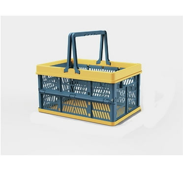Chaoliuy Milk Crate Collapsible Crate Plastic Folding Storage Container ...