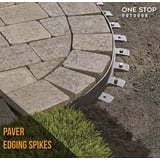 10 Count - Round Metal Landscape & Paver Edging Anchoring Spikes, 12 ...