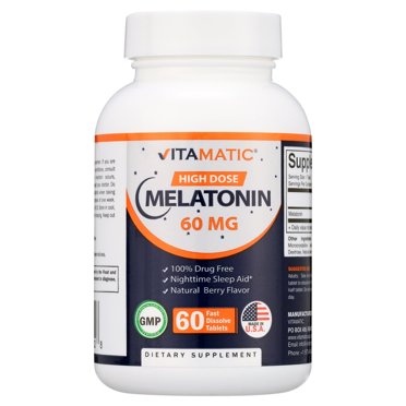 Dr. Mercola Sleep Support with Melatonin, 5 mg Melatonin Per Serving ...