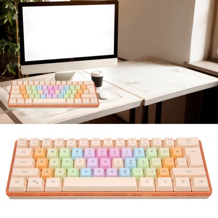 Mechanical Keyboard, 61 Keys RGB Backlight Wired Keyboard Separate ...