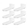 6pcs Floating Shoe Shelves Acrylic Wall Mounted Shoe Display Shelf for ...