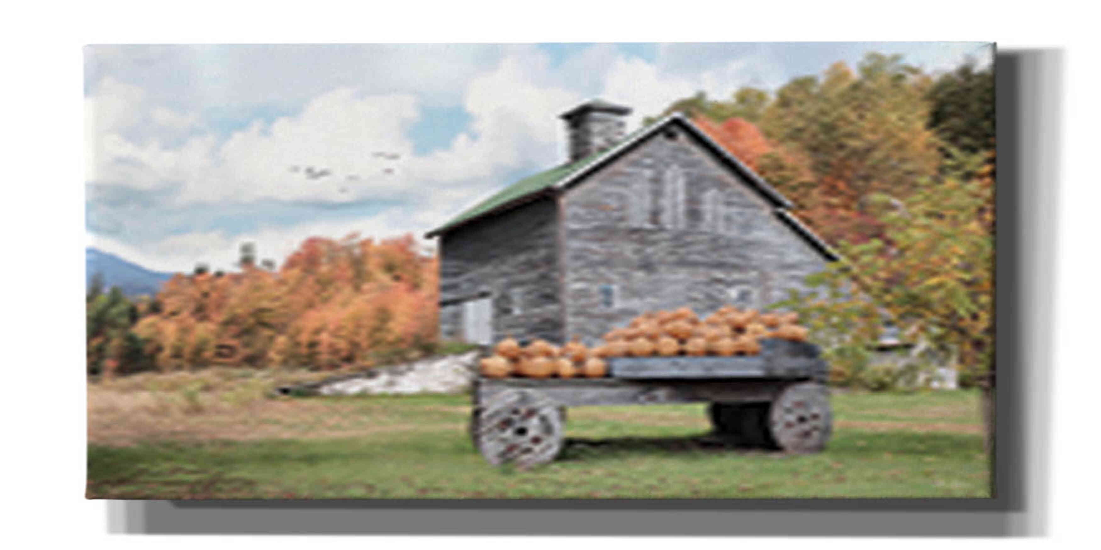 Epic Graffiti 'Fall Roadside Market' by Lori Deiter, Giclee Canvas Wall ...