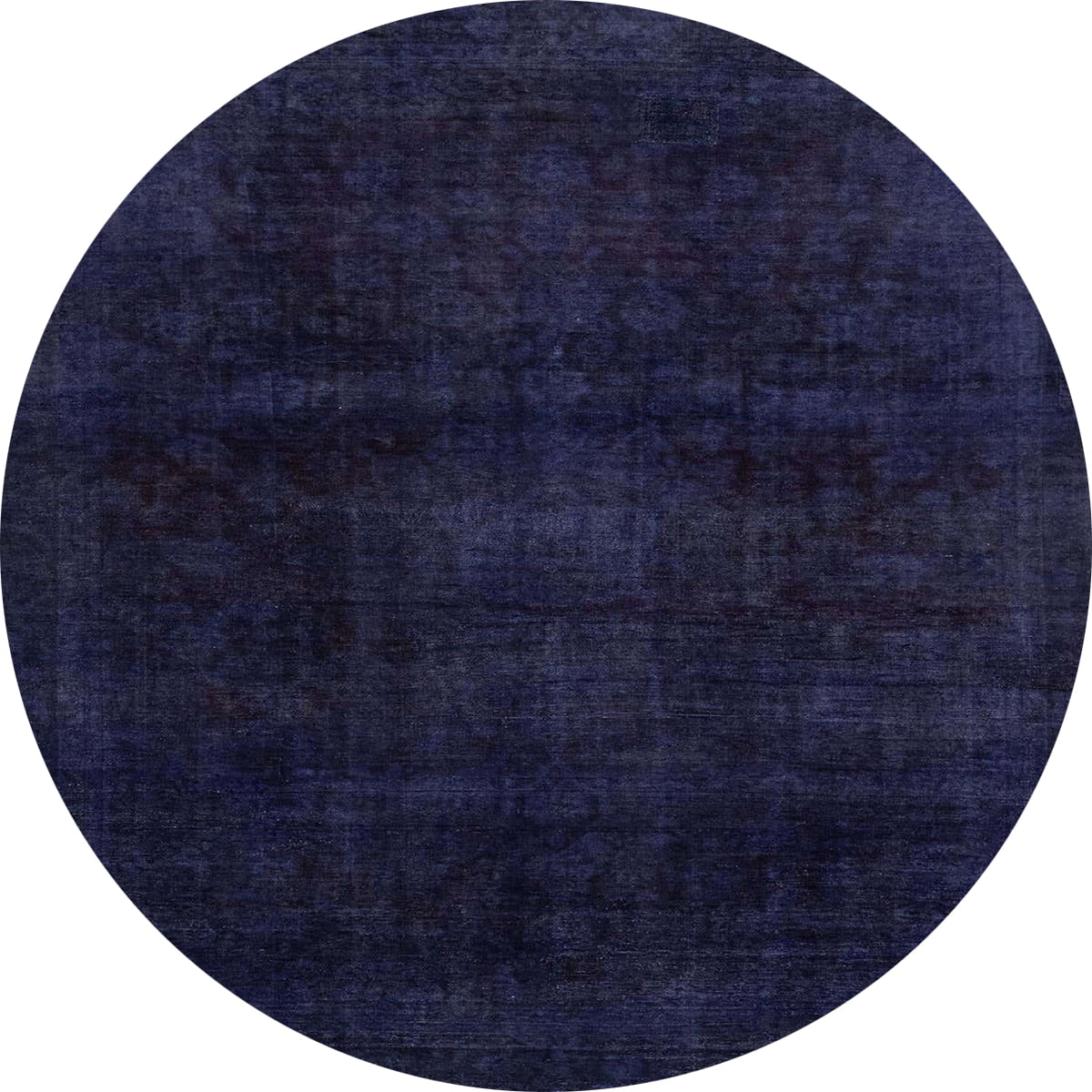 Ahgly Company Indoor Round Abstract Blue Abstract Area Rugs, 6' Round ...