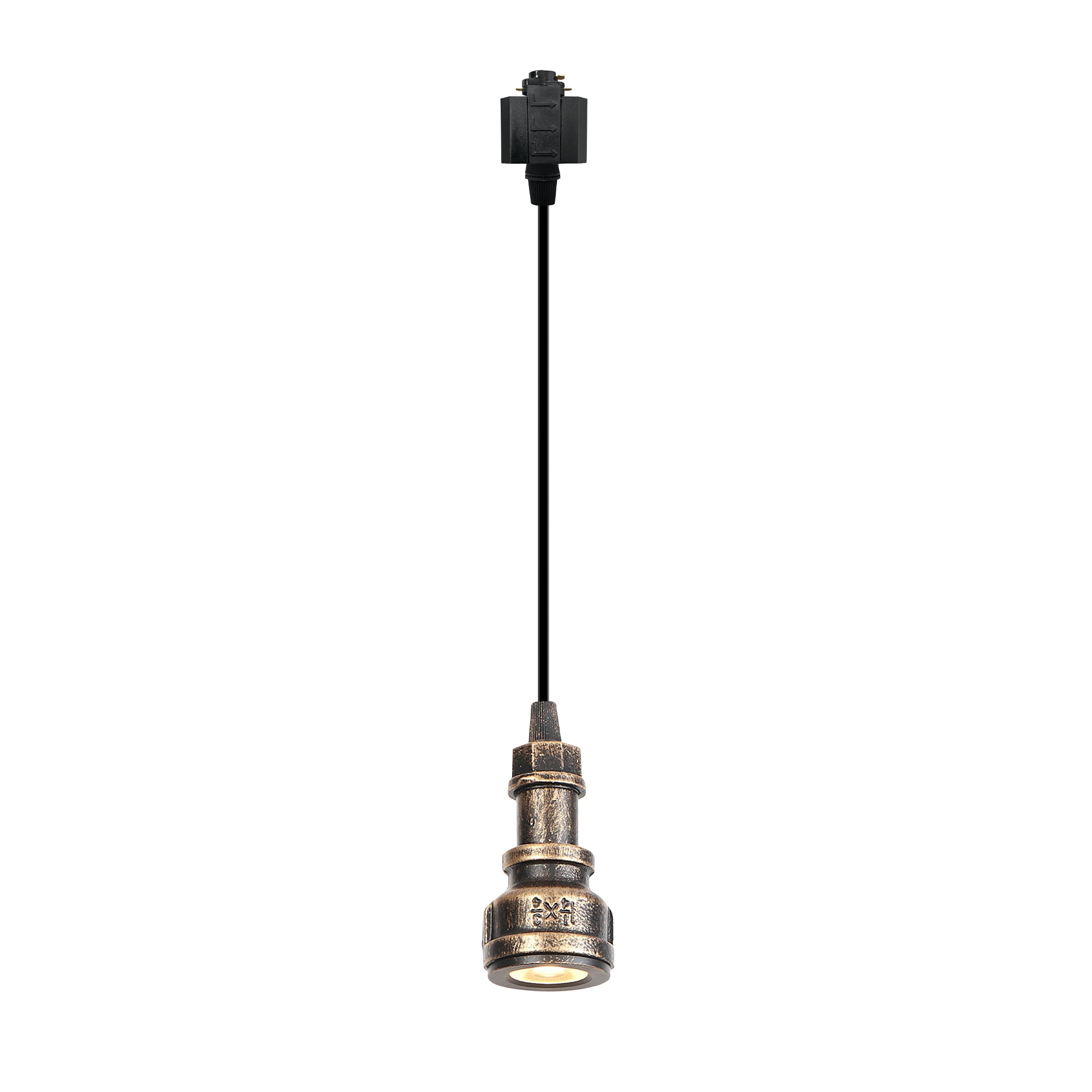 Kiven H-Type Track Lighting, 1-Light Industrial Halo Track Pendant ...
