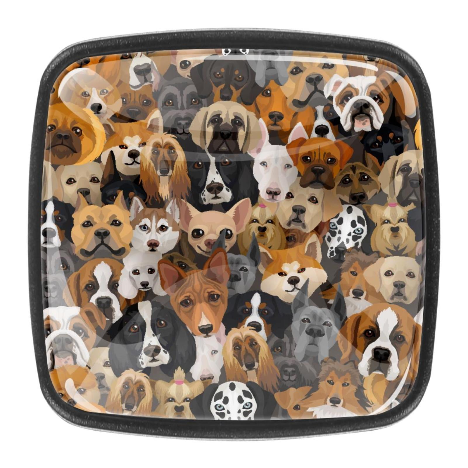 4 Pcs Square Cabinet Handle Cupboard Knob Drawer Pulls Handle Various ...