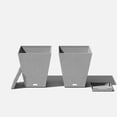Veradek Nobleton Indoor/Outdoor Wide Square Planter (Light Grey, 18 ...