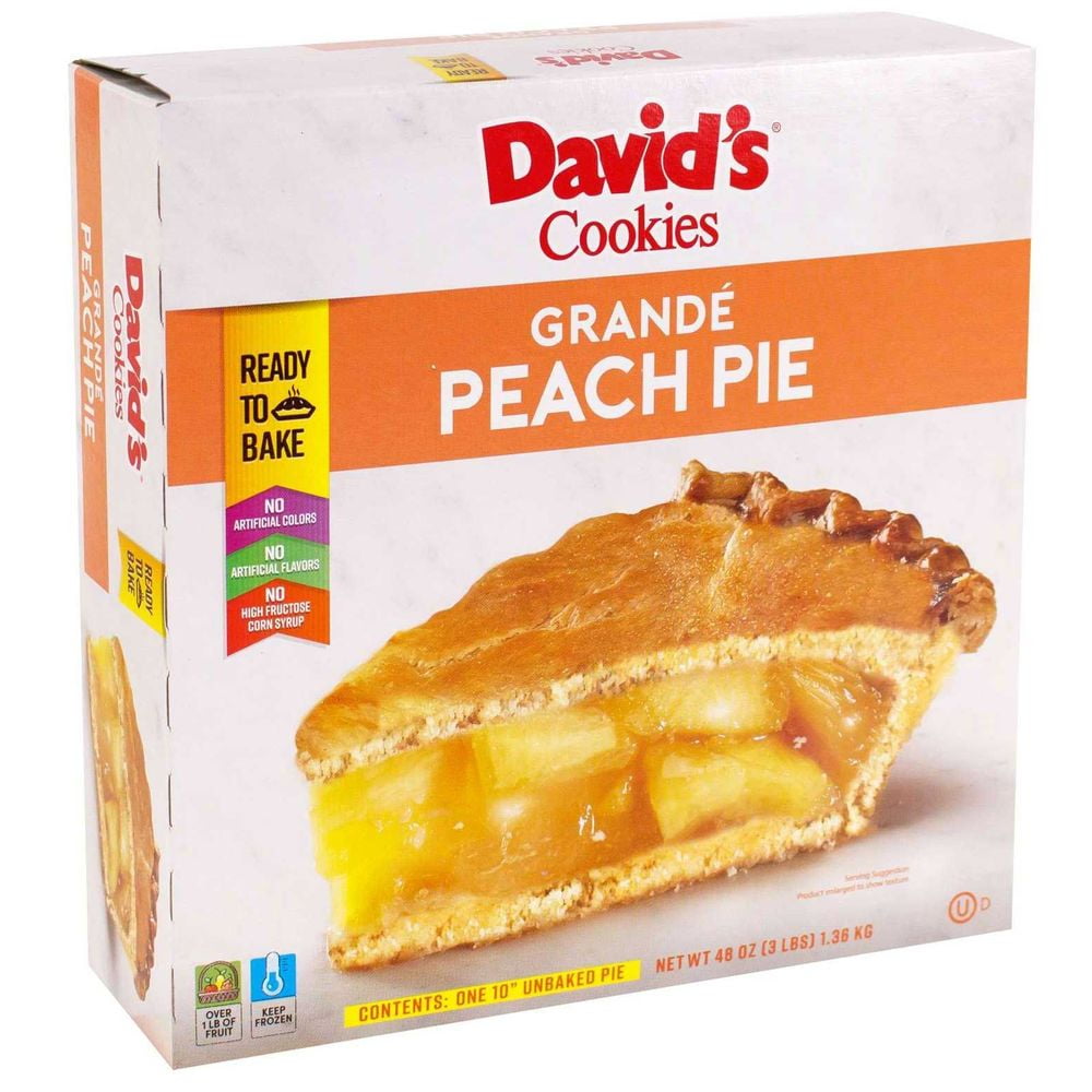Foxtail David Cookies Unbaked Grande Peach Pie, 48 Ounce -- 6 per case ...
