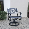 Homestyles Sanibel Aluminum Outdoor Swivel Rocking Chair in Black ...