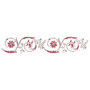 Leaf Scroll Wall Stencil SKU #2514 by Designer Stencils - Walmart.com