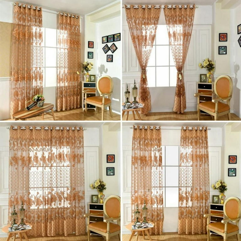 Simple Brown Window Curtains Design Ideas