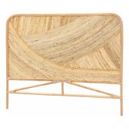 Baxton Studio Reegan Natural Brown Rattan Queen Size Standalone ...