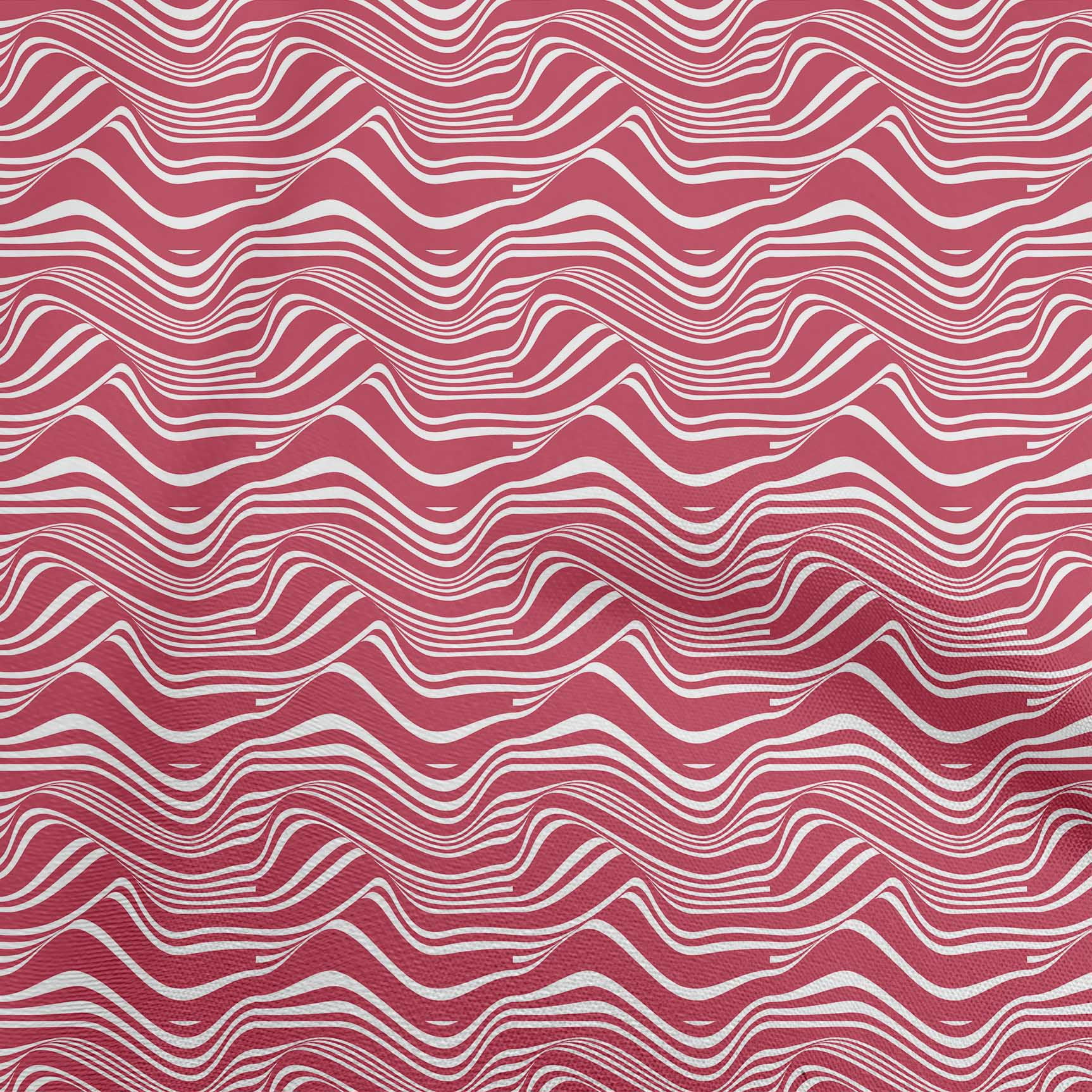 oneOone Silk Tabby Magenta Fabric Abstract Stripe Sewing Material Print ...