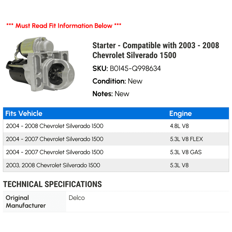 2008 Silverado Starter Location