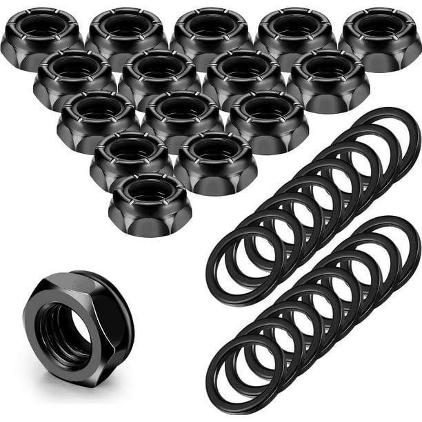 16 Pieces Skateboard Truck Nuts and 16 Pieces Skateboard Truck Axle ...