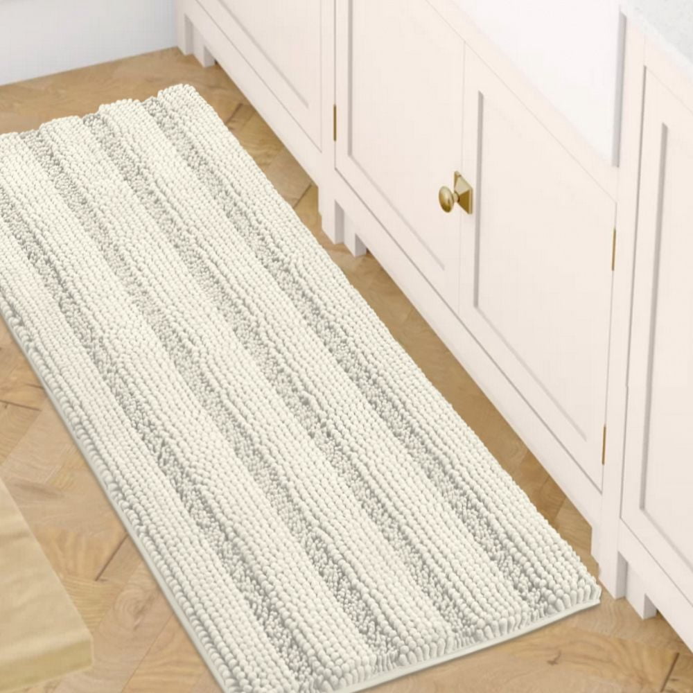 H.VERSAILTEX Chenille Bath Mats Non Slip Absorbent Bath Rugs, 47" x 17 ...