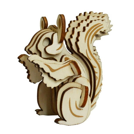 braveheart Squirrel 3D Wooden Model Woodcraft Construction Kit Jigsaw ...